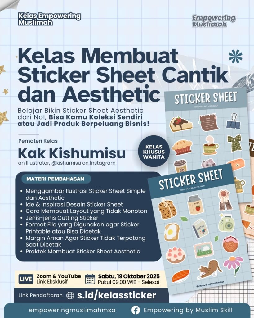 Kelas Membuat Sticker Sheet Batch 2 – Empowering Muslimah